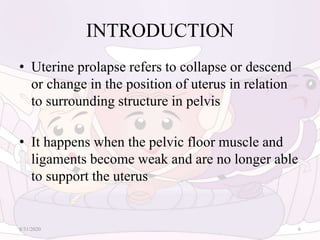 Utero vaginal prolapse | PPTX