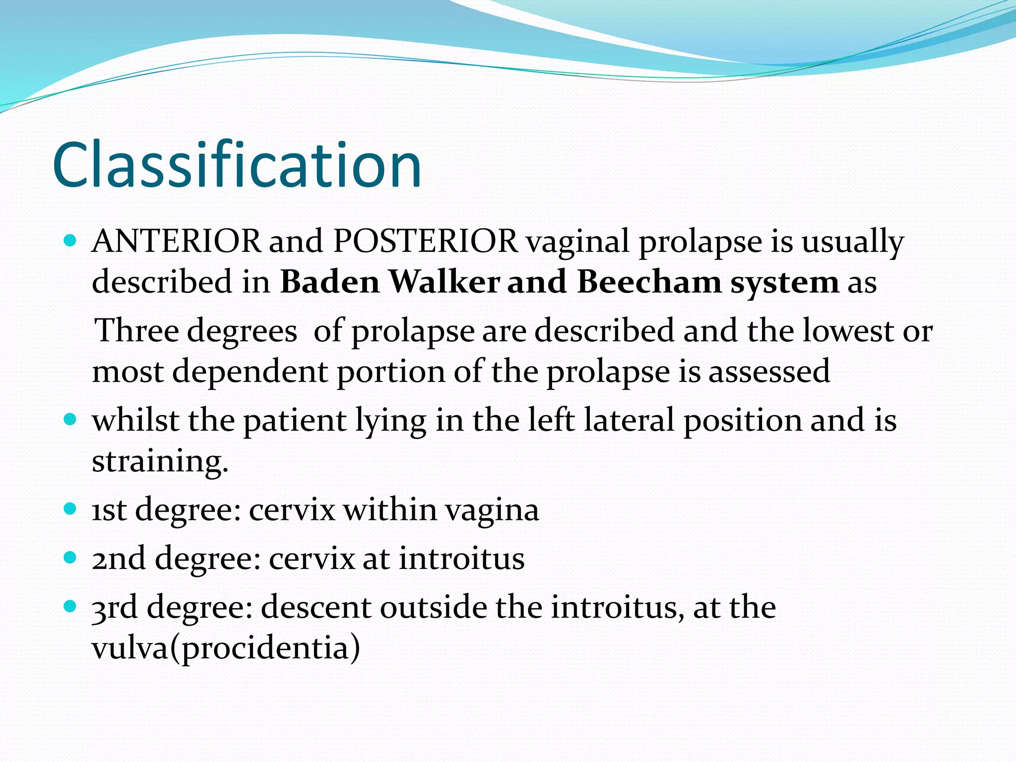 Uterovaginal prolapse by Dr zarkaish | PPTX