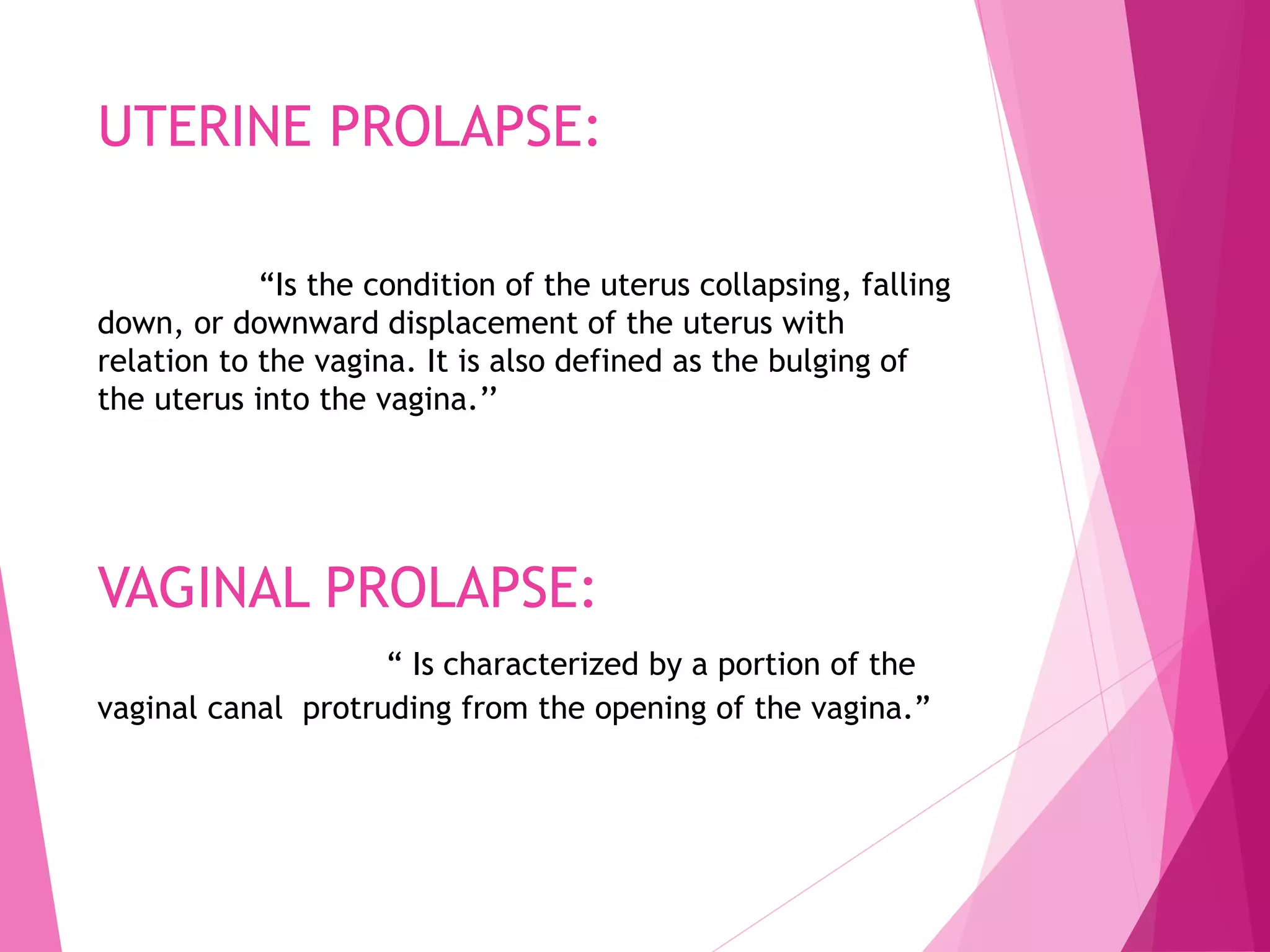 Uterovaginal prolapse By Dr rizwan ullah khan | PPTX