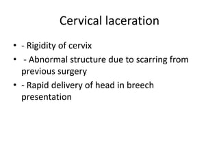 Uterus rupture and uterus cervix rupture | PPTX