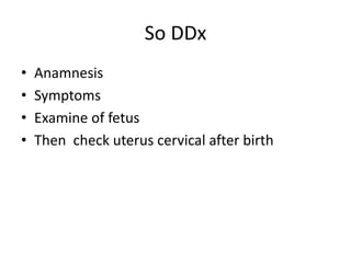 Uterus rupture and uterus cervix rupture | PPTX