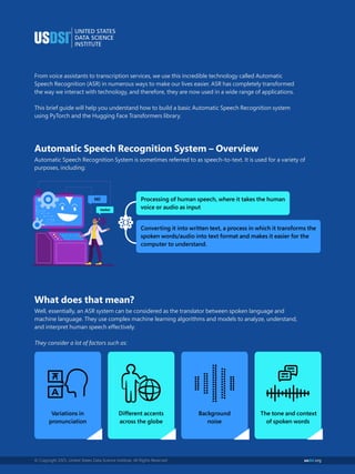 A Guide to Building an Automatic Speech Recognition System | PDF