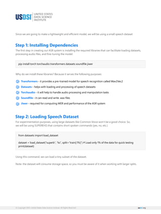 A Guide to Building an Automatic Speech Recognition System | PDF