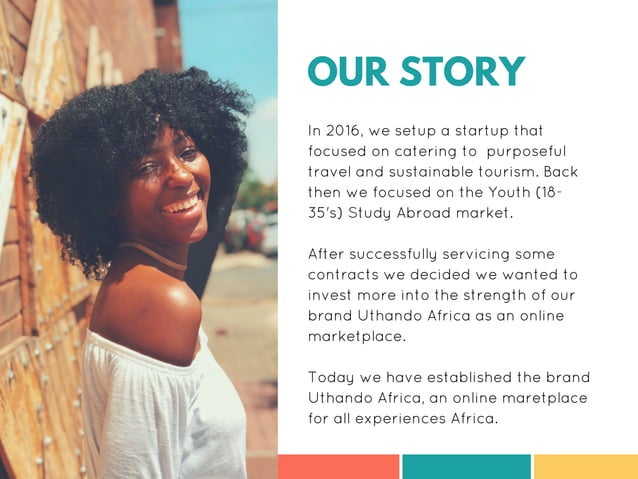 Uthando African Experiences pitch deck | PPT