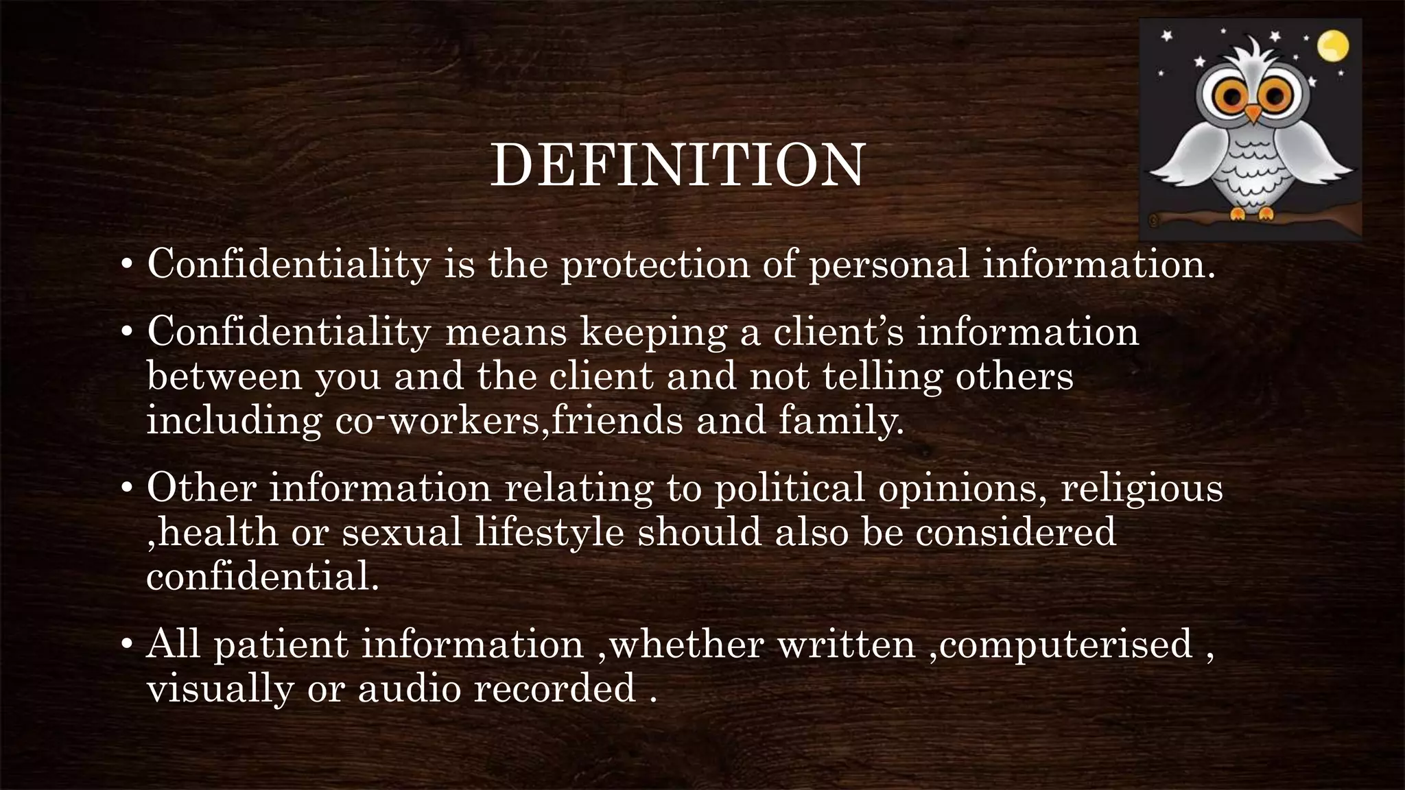 confidentiality | PPT