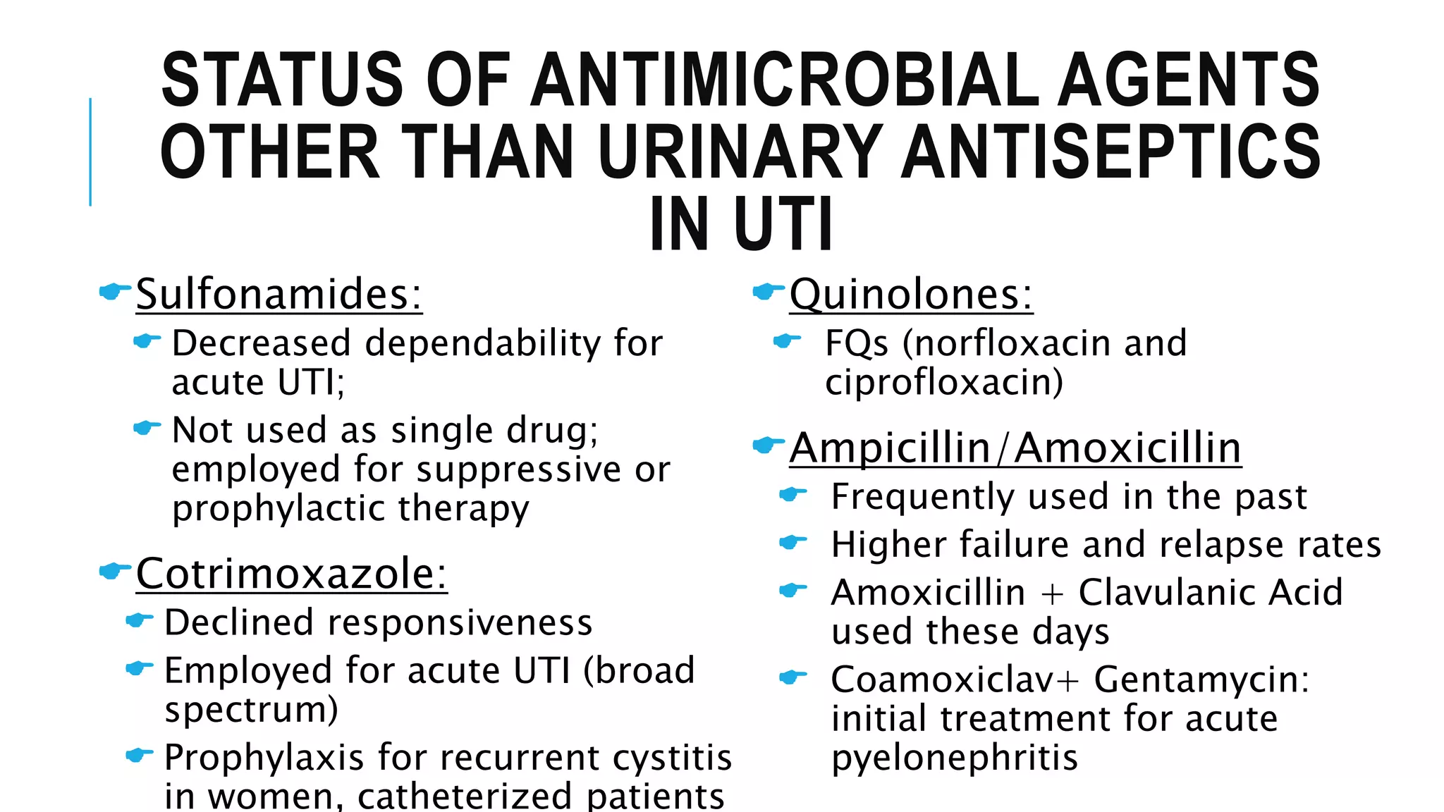 Drugs used in urinary tract infection | PPTX