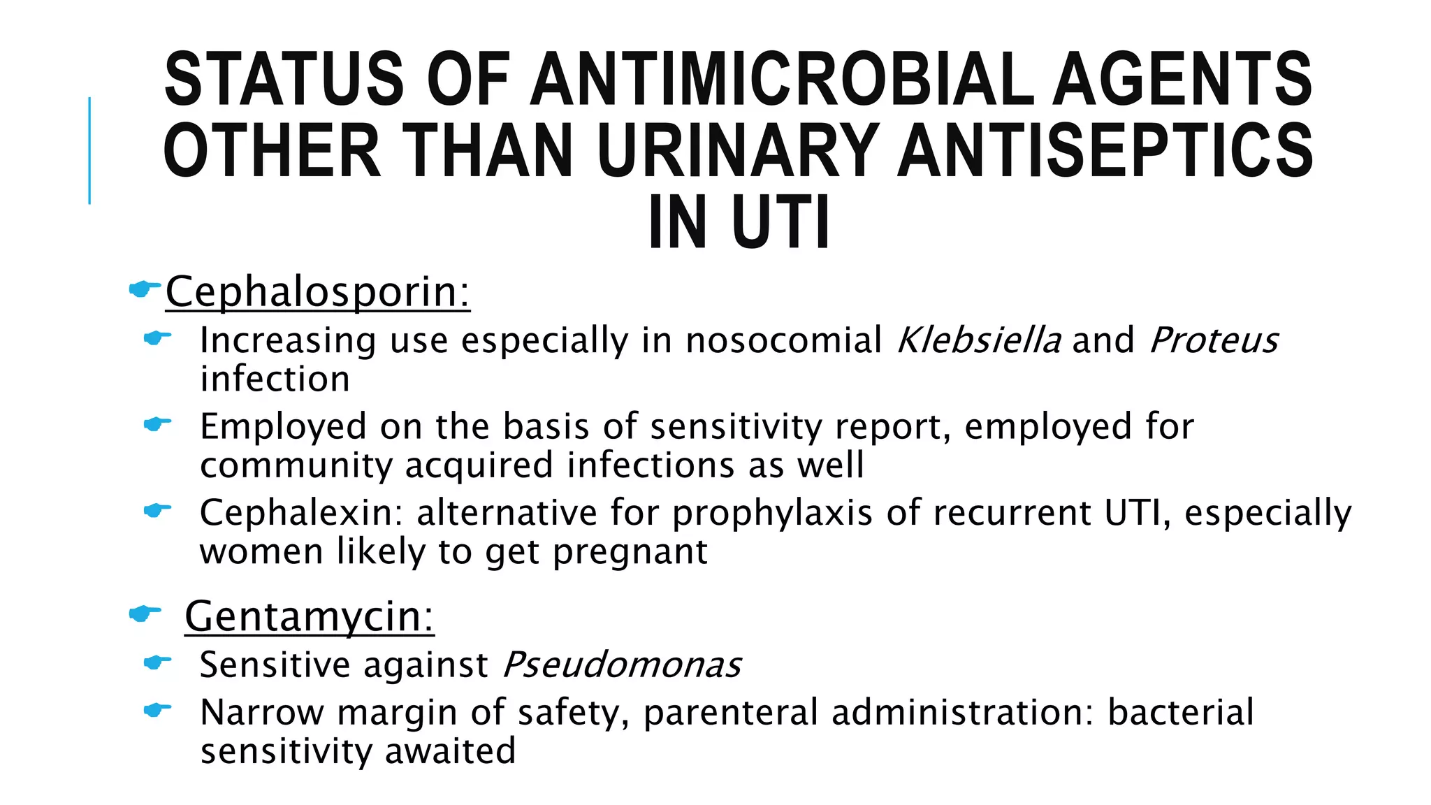 Drugs used in urinary tract infection | PPTX