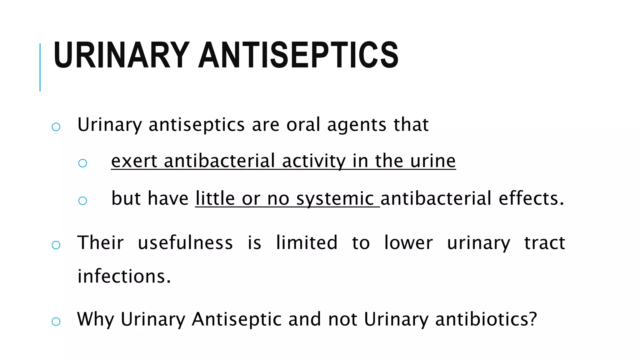 Drugs used in urinary tract infection | PPTX