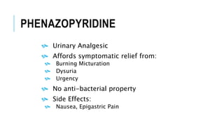 Drugs used in urinary tract infection | PPTX