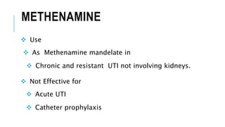 Drugs used in urinary tract infection | PPTX