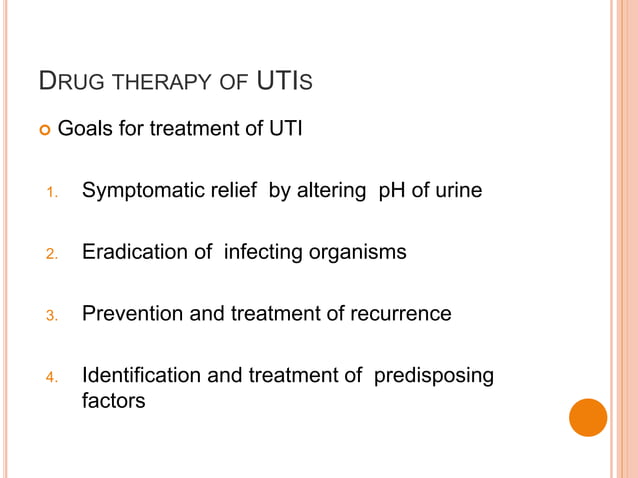 pharmacotherapy of Uti | PPTX | Infectious Diseases | Diseases and ...