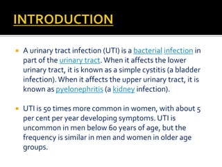 Urinary Tract Infection with Nursing Management | PPTX