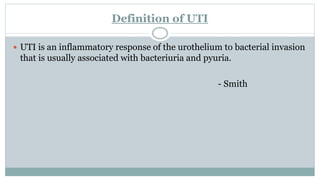 Urinary tract infection (UTI) | PPTX