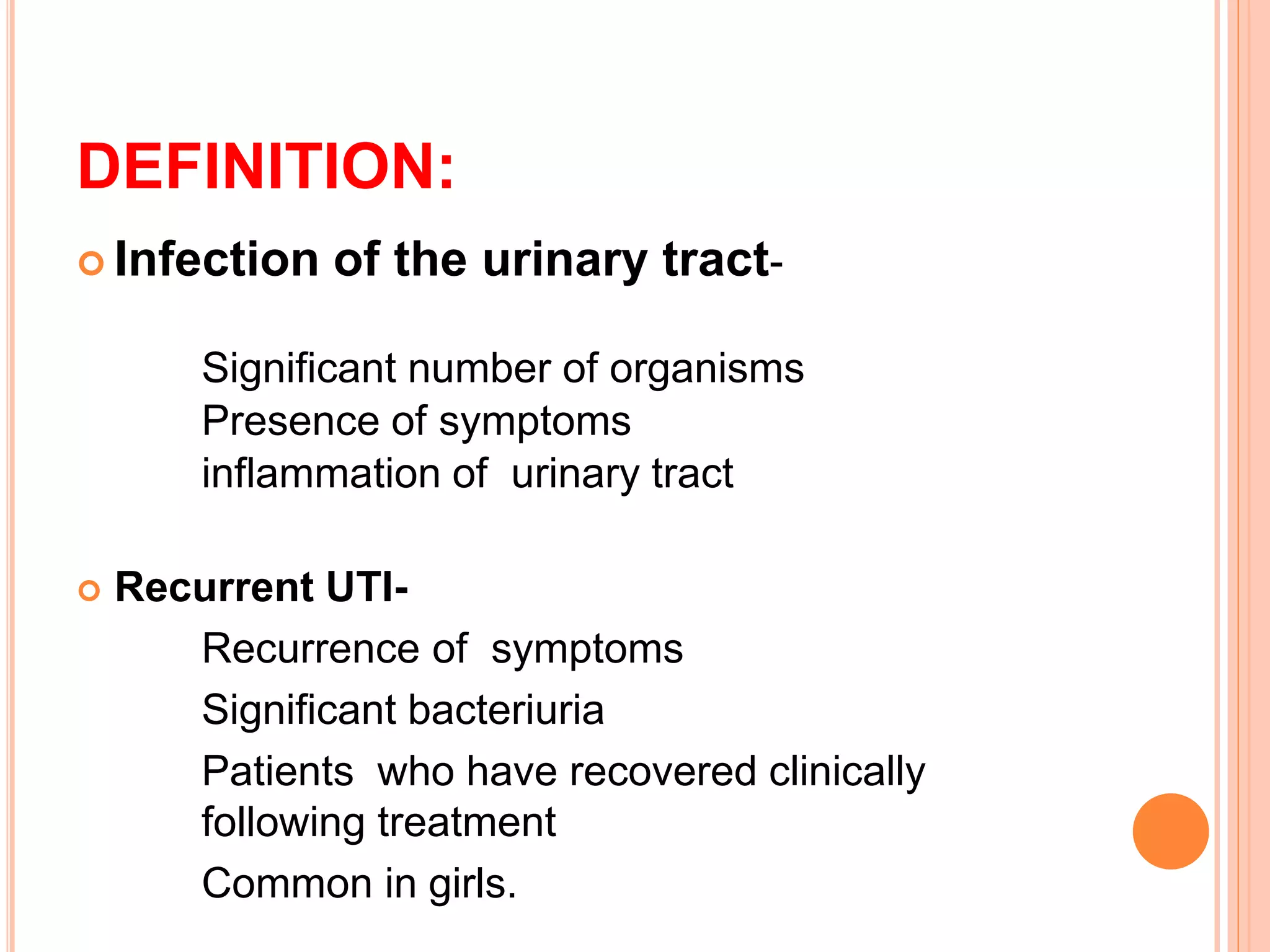 URINARY TRACT INFECTION IN CHILDREN | PPTX