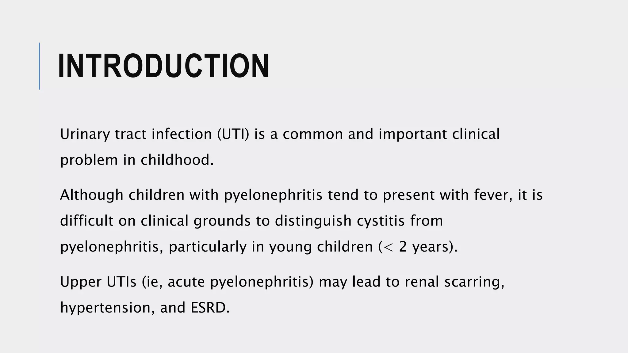 urinary tract infection in pediatrics | PPTX