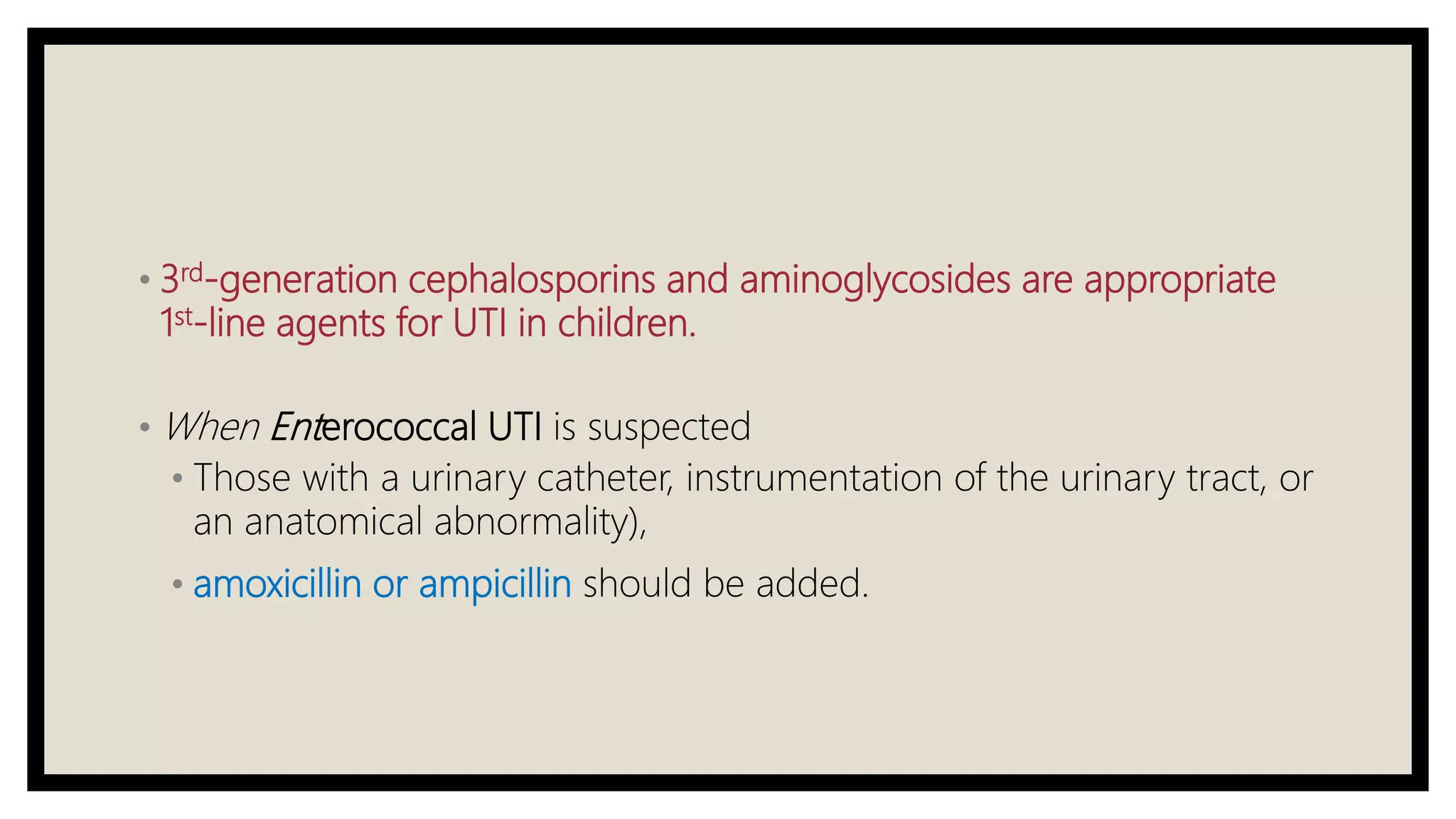 urinary tract infection in pediatrics | PPTX