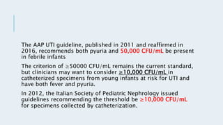 urinary tract infection in pediatrics | PPTX
