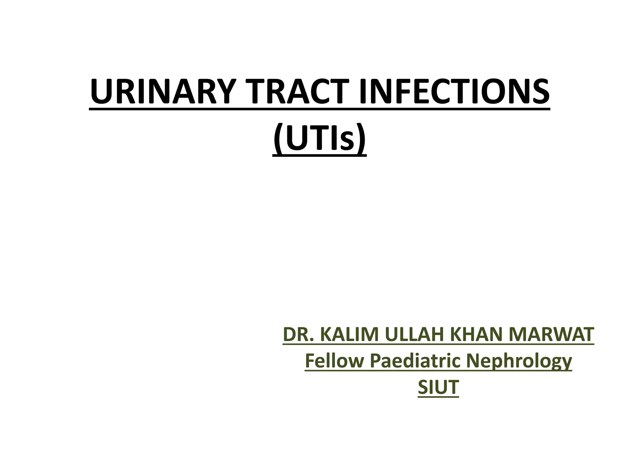 pediatric Urinary tract infection | PPTX