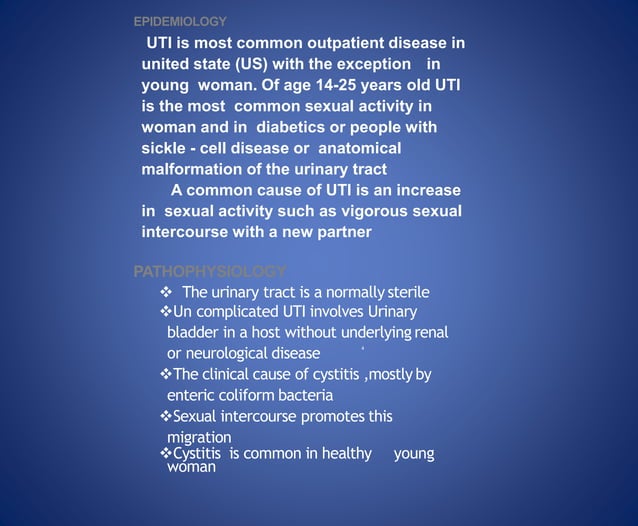 PowerPoint on Urinary Tract Infections(UTI) | PPTX | Infectious ...