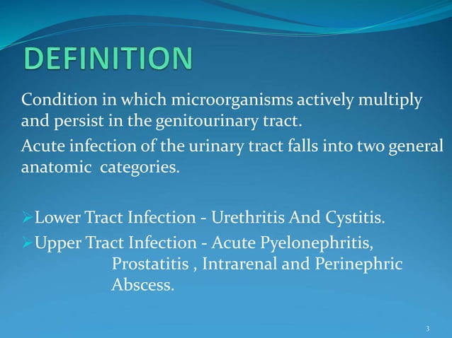 a lecture presentation about urinary tract infection | PPT