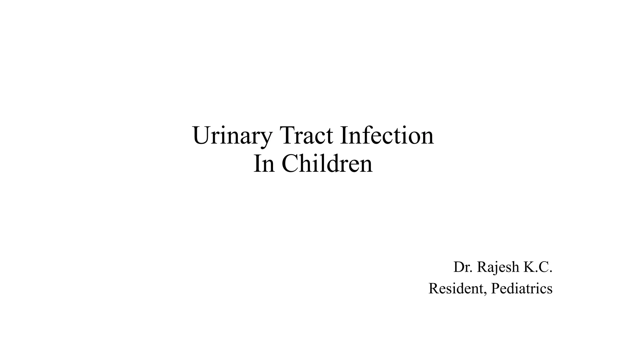 Urinary Tract Infection | PPT