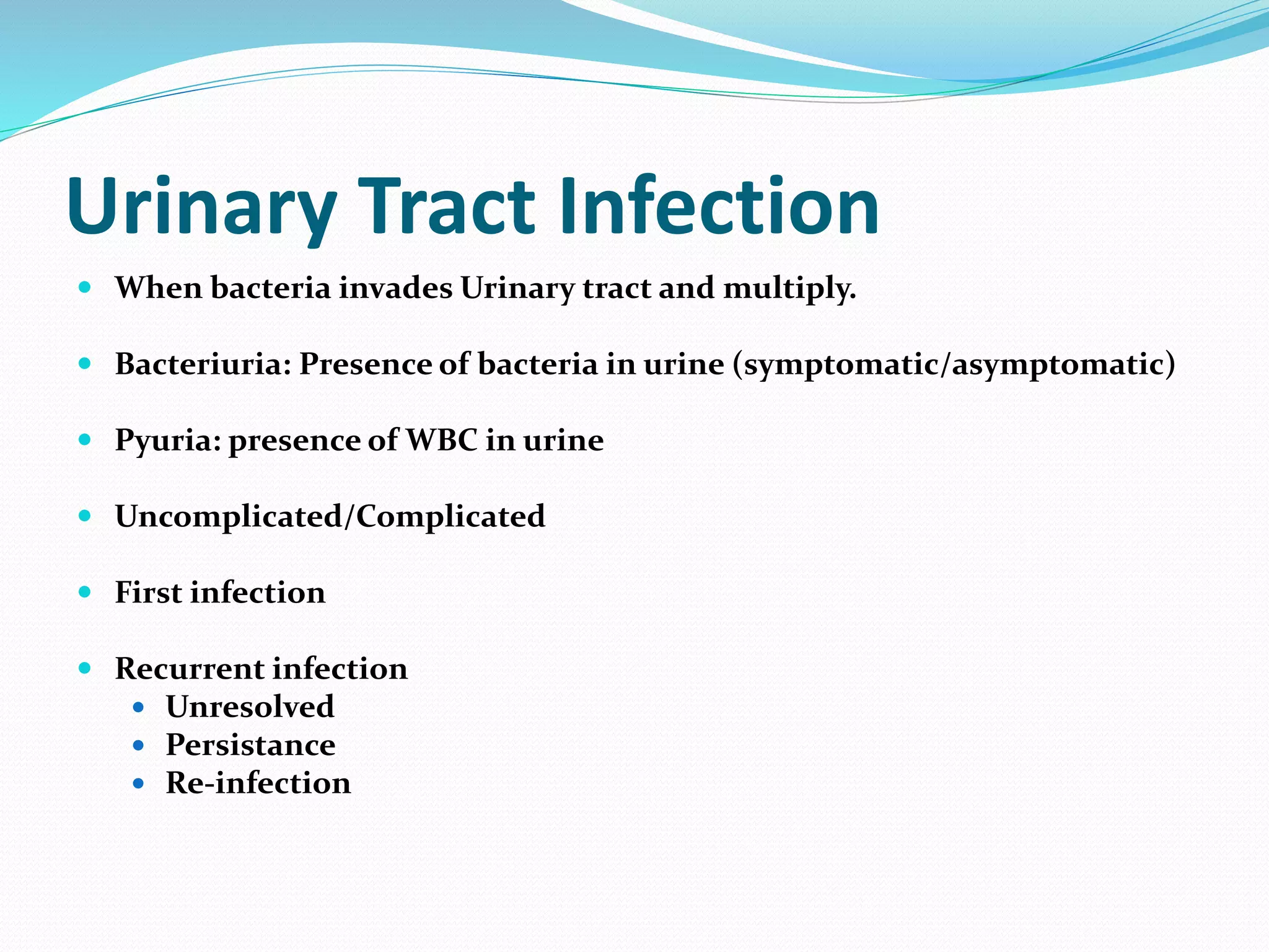 UTI 4th year Lecture.pptx | Infectious Diseases | Diseases and Conditions
