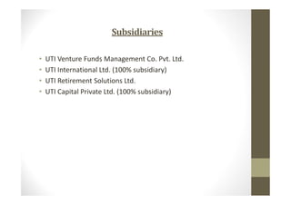 UTI AMC research report | PPT