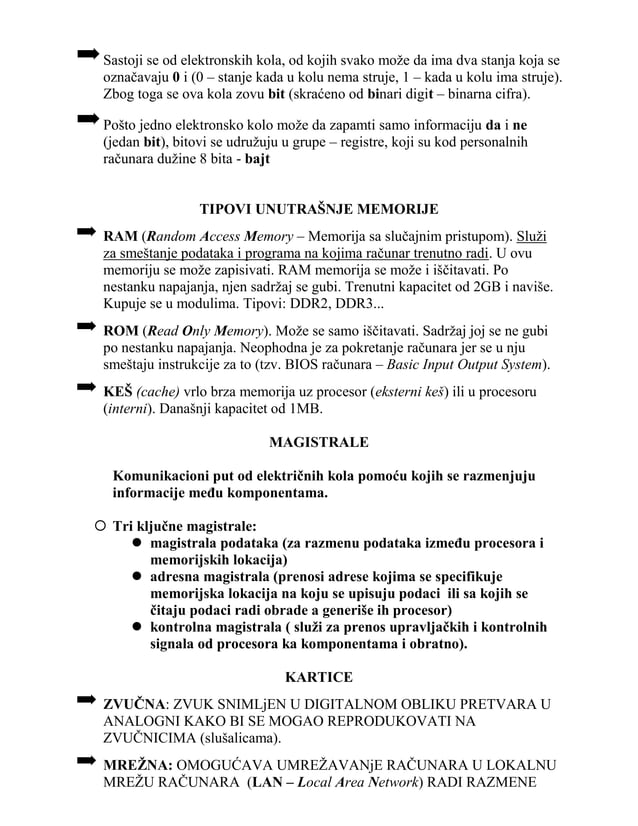 Uticaj komponennata na performanske racunara | PDF