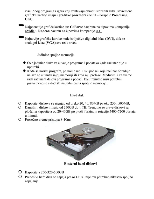 Uticaj komponennata na performanske racunara | PDF