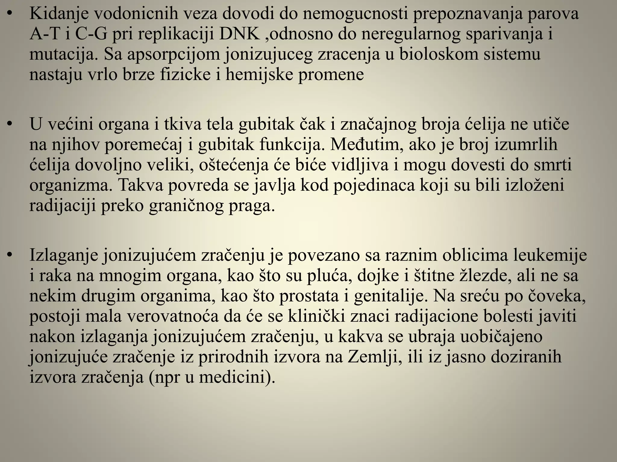 Uticaj uv i jonizujuceg zracenja | PPTX