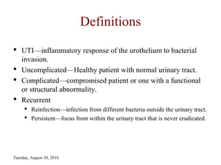 Uti class | PPT | Sexual Conditions | Sexual Health