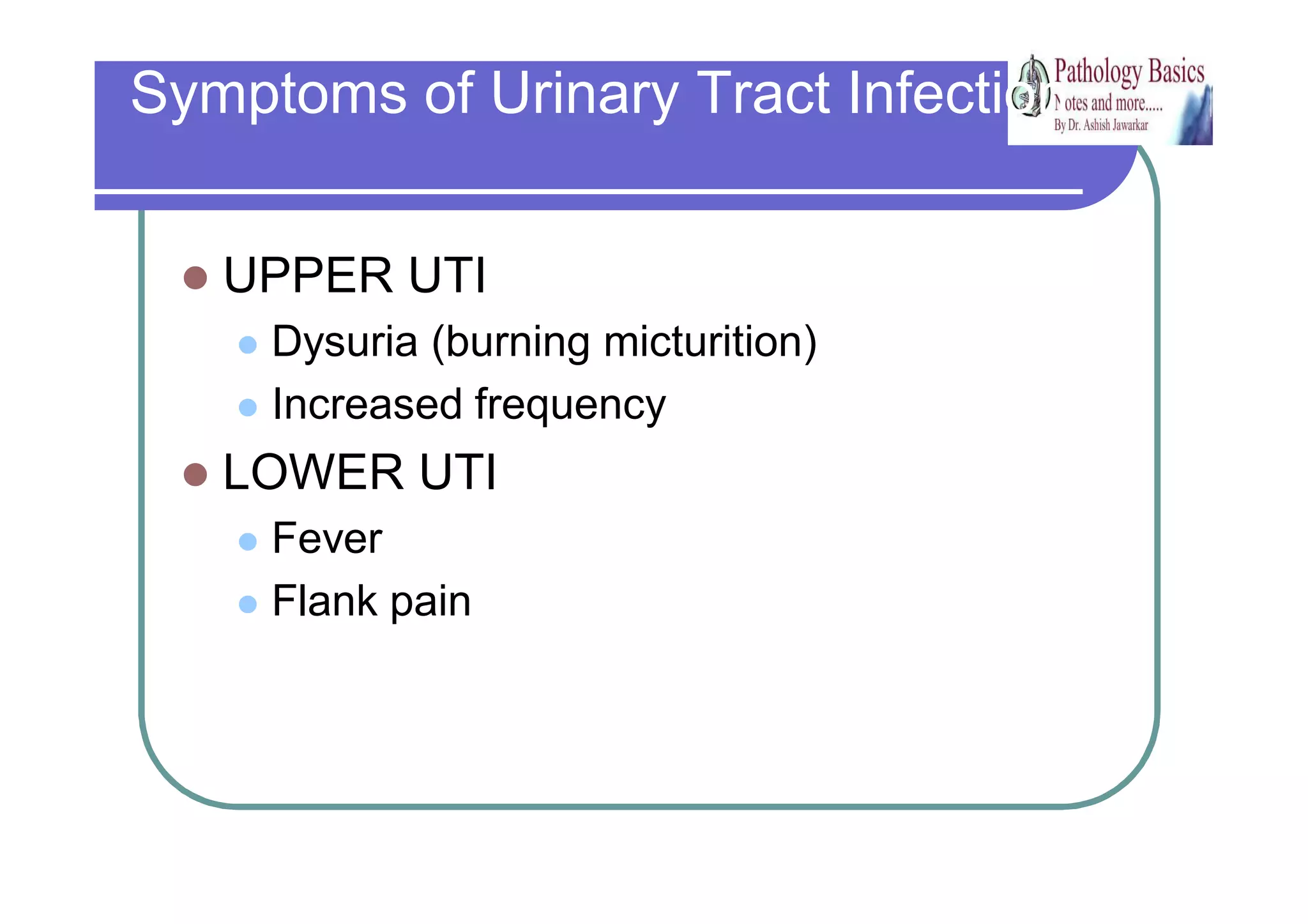 URINARY TRACT INFECTION - MICROBIOLOGY | PDF