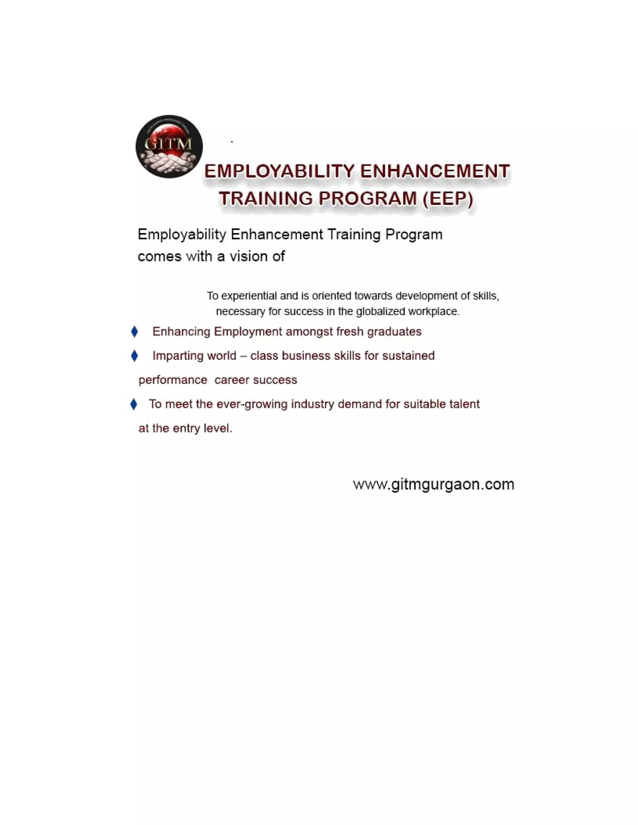 Employability enhancement training program | PDF