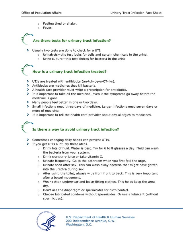 UTI Fact Sheet | PDF