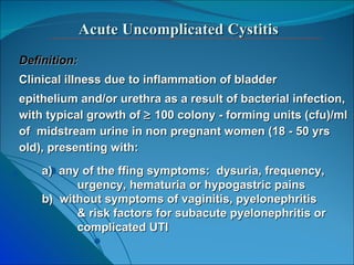 UTI Clinical Practice Guideline | PPT