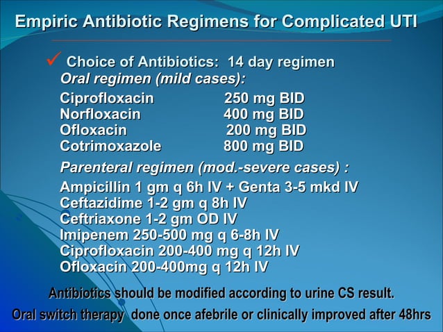 UTI Clinical Practice Guideline | PPT
