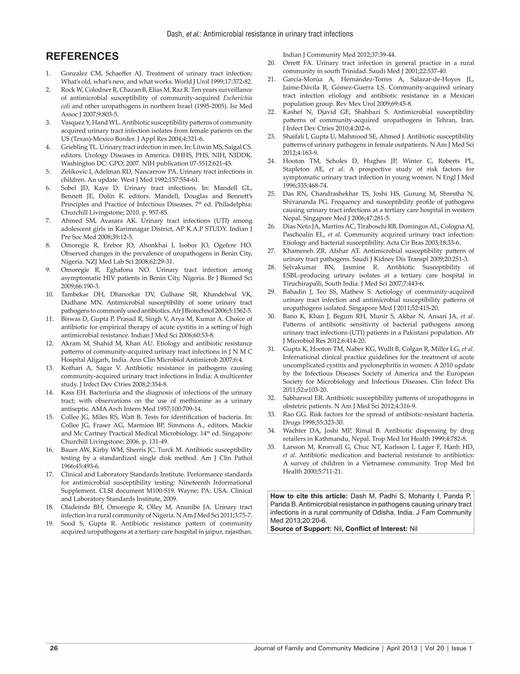 Antimicrobial resistance in pathogens causing urinary tract infections ...