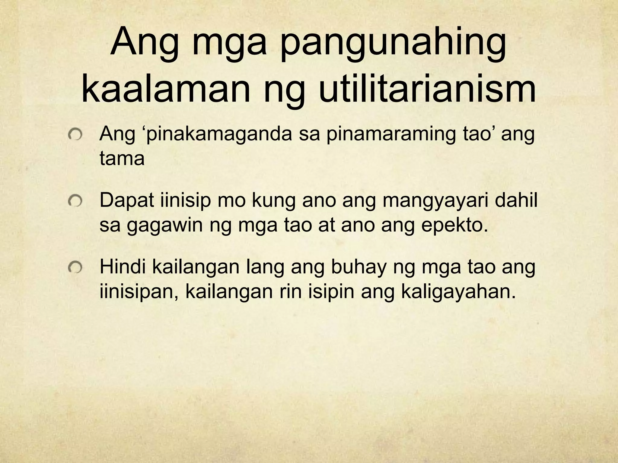 Utilitarianismo | PPTX