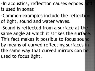 Angle of reflection (Architectural Acoustics) | PPTX