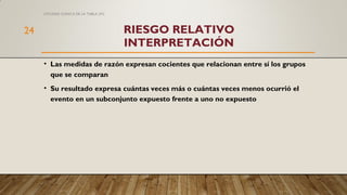 utilidad clinica de la tabla 2x2 o cuadricelular | PPTX