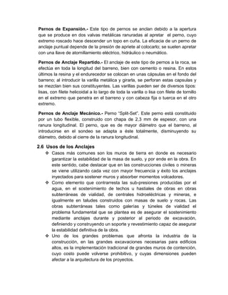 Utilidad de los pernos de anclaje | PDF