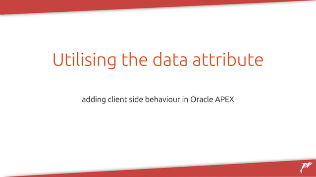 Utilising the data attribute | PPT