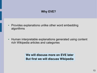 Utilising wikipedia to explain recommendations | PPT