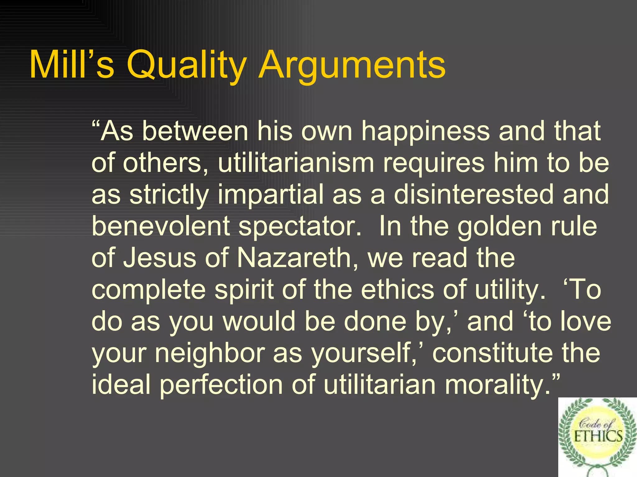 Utilitarianism | PPT