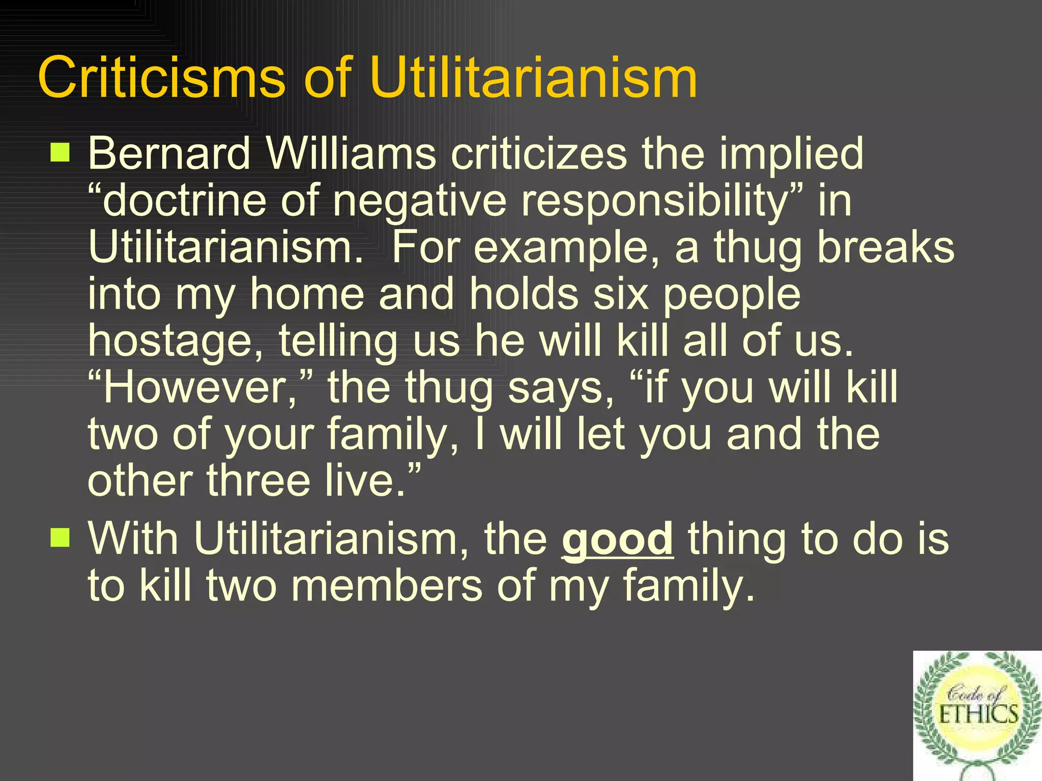 Utilitarianism | PPT