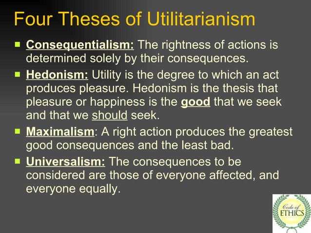 Utilitarianism | PPT | Religion & Spirituality