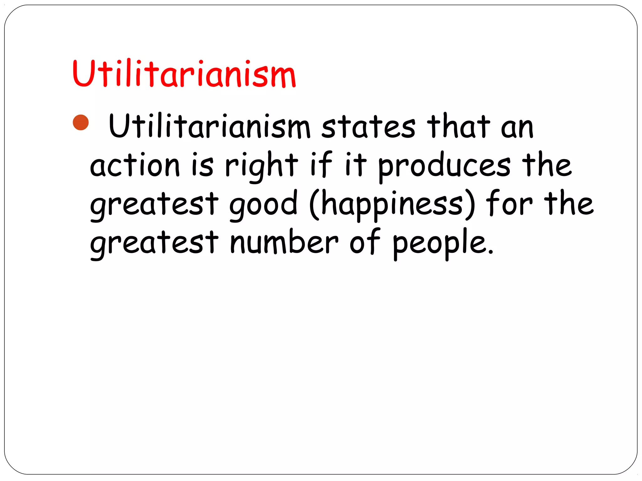 Utilitarianism | PPT