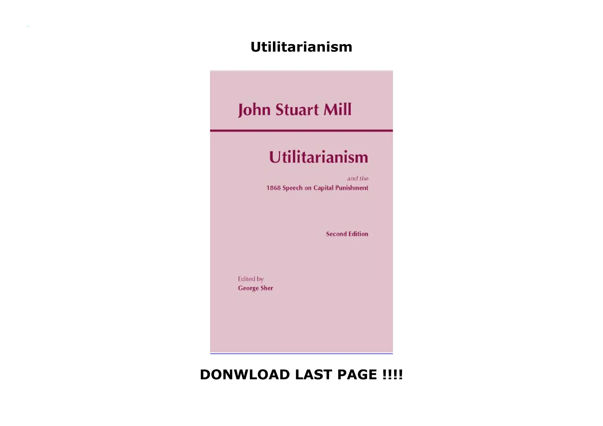 Utilitarianism | PDF
