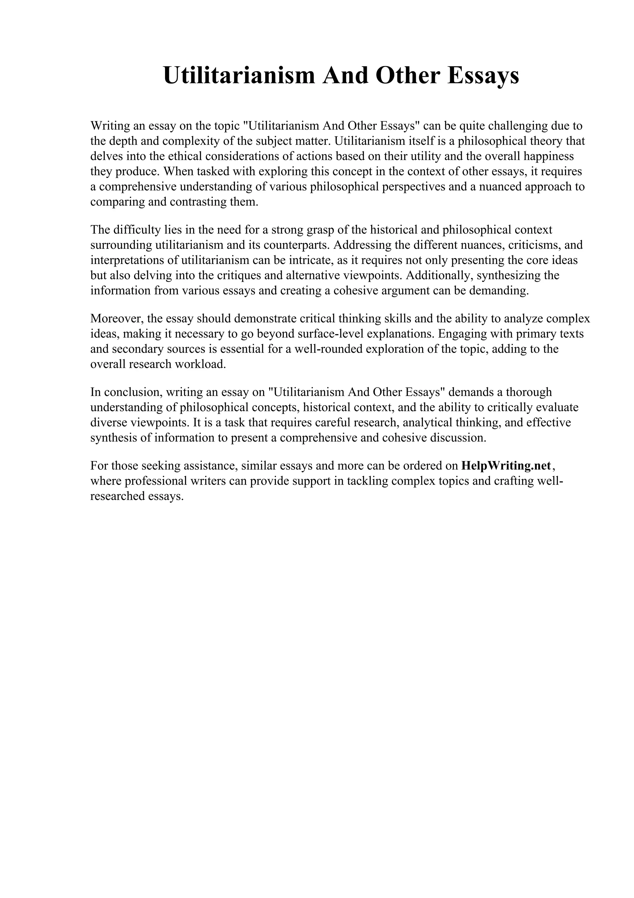 Utilitarianism And Other Essays.pdf