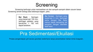 PROSES PENGOLAHAN AIR SUNGAI MENJADI AIR BERSIH | PPTX
